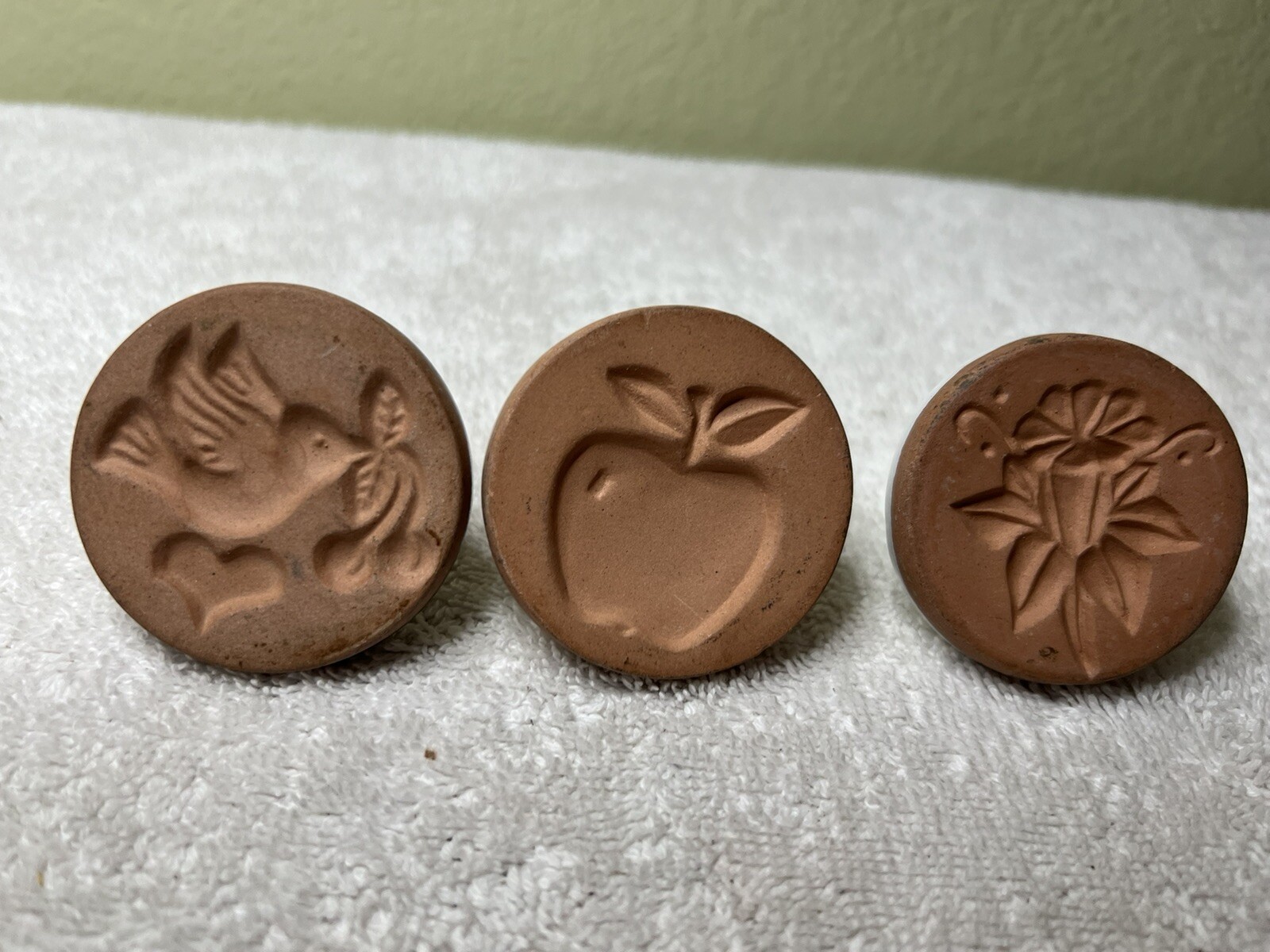 RyCraft Cookie Butter Stamps set of 3 Terracotta - 2" Vintage | eBay