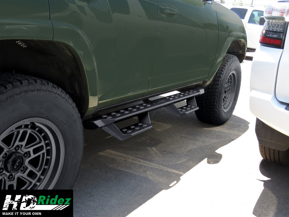 APS Black Overland Slider Drop Steps Fit 14-24 Toyota 4Runner SR5 TRAIL ...