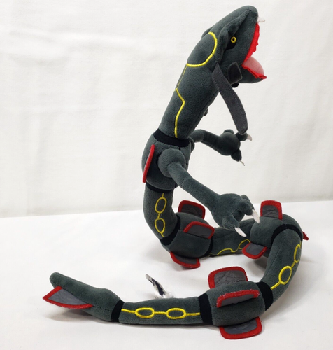 Pokemon Shiny Rayquaza Plush 32" Long Poseable Black Stuffed Animal ...