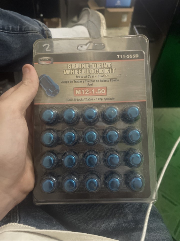 20 Pack Spline Drive Wheel Lock Kit Blue | eBay