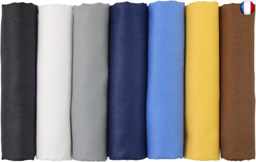 aufodara Lot de 7 Tissus Coton Couleur Unie Textile Patchwork Chiffons Couture | eBay