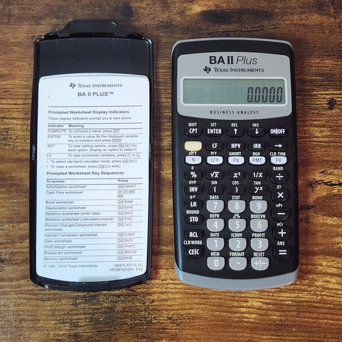 Texas Instruments BA II PLUS Calculator Business Analyst w/ Cover ...