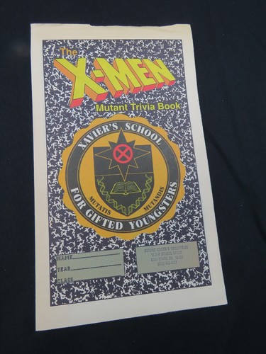 The X-Men Mutant Trivia Book Xavier's School for Gifted #1 1990 Marvel ...