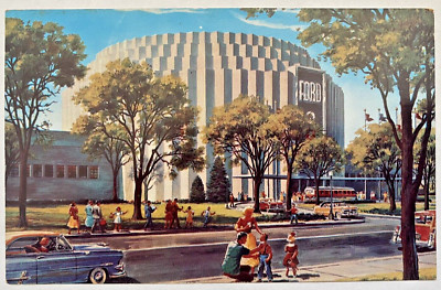 Ford Motor Company Rotunda Dearborn Michigan MI People Cars Vintage ...