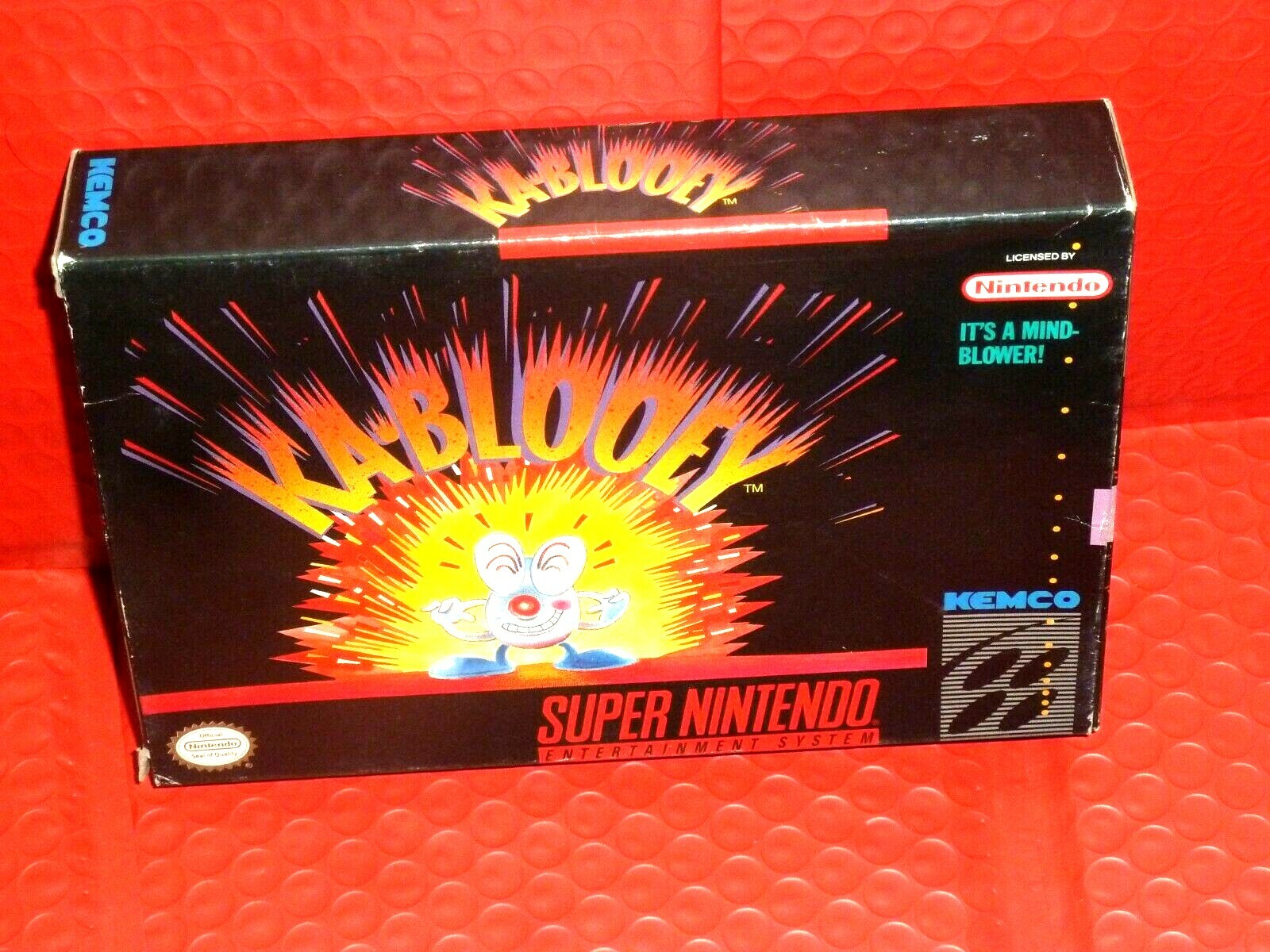 100% AUTHENTIC KABLOOEY SNES SUPER NINTENDO1992 BOX & MANUAL ONLY NO ...