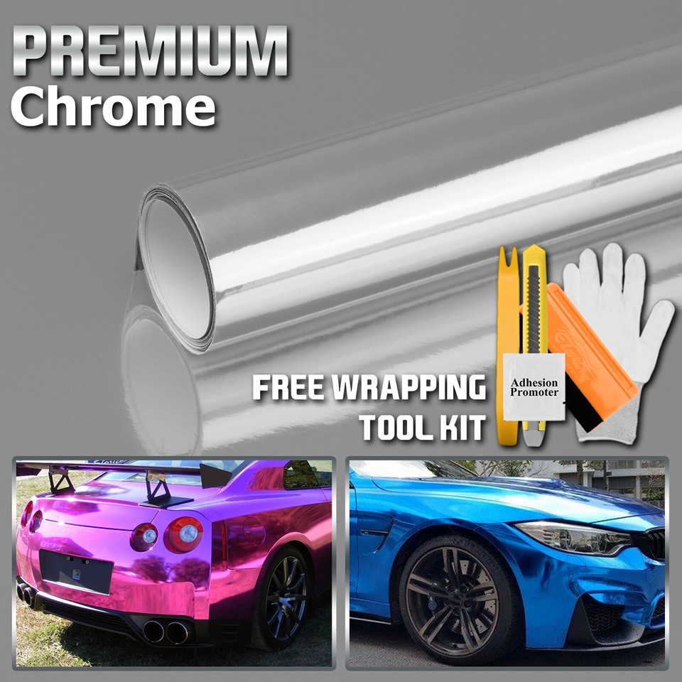 9 Colors Chrome Vinyl Film Wrap Sticker Decal Air Release Bubble Free 3 ...