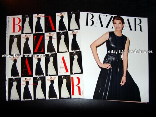 LINDA EVANGELISTA 6-Page Article + Two Covers HARPER'S BAZAAR US October 2013 | eBay