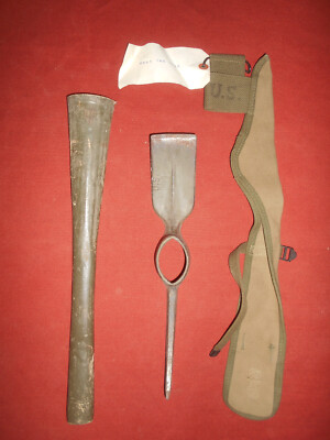 U.S.ARMY * : 1945 WWII Pick Mattock Axe with cover 1944 ,with wood ...