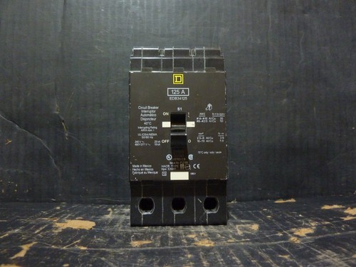 Square D EDB34125 Bolt On Circuit Breaker 125A | eBay