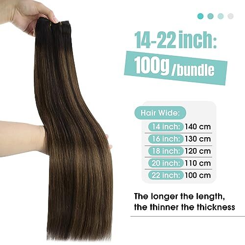 24 Inch Weft Hair Extensions Sew in Hair 24" B-Weft-A-#2 2 6 Balayage ...
