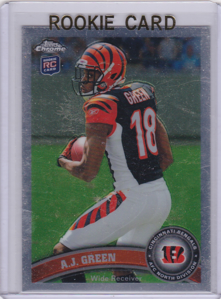 A.J. GREEN ROOKIE CARD Topps Chrome 2011 RC Cincinnati Bengals AJ ...