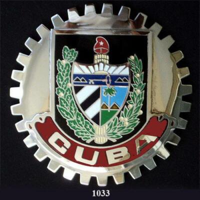 CUBA COAT OF ARMS CREST AUTOMOBILE GRILLE BADGE EMBLEM | eBay