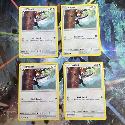 4X Pikipek 106/149 - Sun & Moon - Common - Pokemon Card TCG - LP | eBay