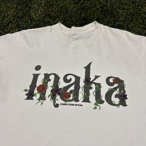 Inaka Power Logo Gym Athletic White T Shirt Short Sleeve Mens Size ...