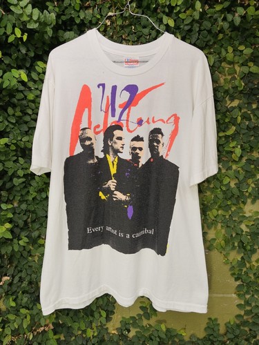 Vintage 90s U2 Achtung Baby Cannibal Zoo TV Tour Rock Band T-shirt Sz ...