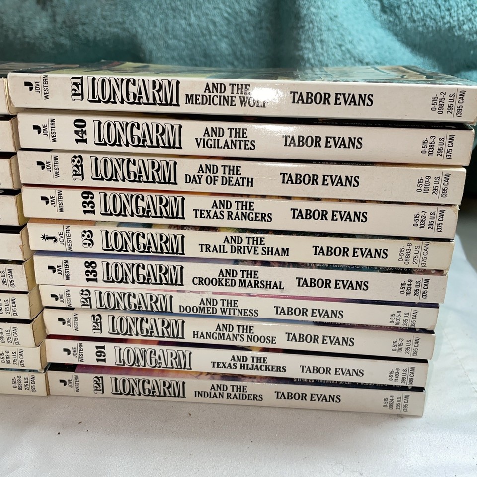 longarm tabor evans lot of 20 western paperback novels books lot number ...