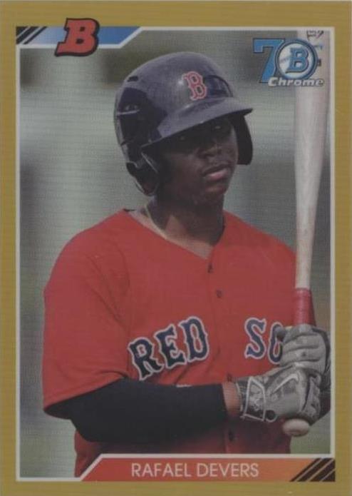 2017 Bowman - Chrome 1992 Bowman Design Rafael Devers #92B-RD Gold ...