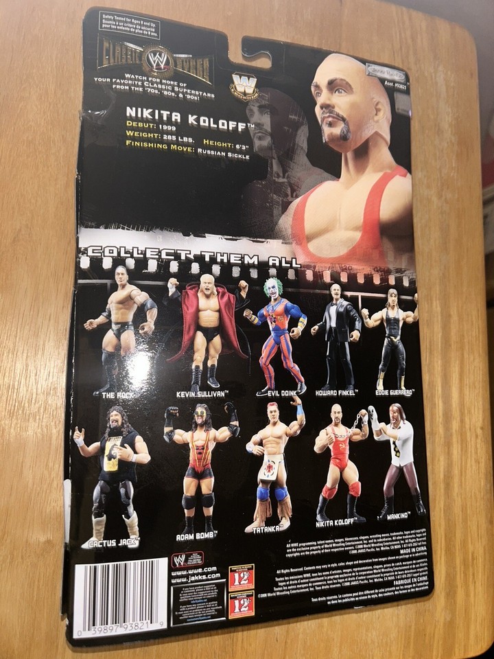 NIKITA KOLOFF inscribed Signed WWE Jakks Classic Superstars Autograph ...