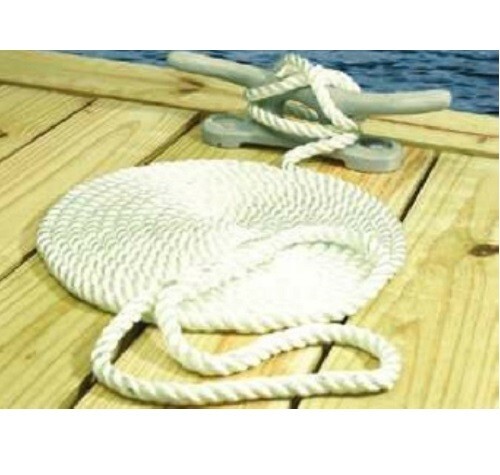 SeaChoice 3-Strand Twisted Nylon Dock Line Rope 5/8" x 35' With Eye ...