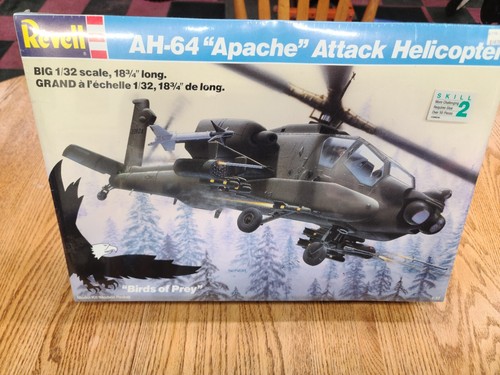 Revell AH-64 Apache Attack Helicopter Model 1/32 Sealed Vintage | eBay
