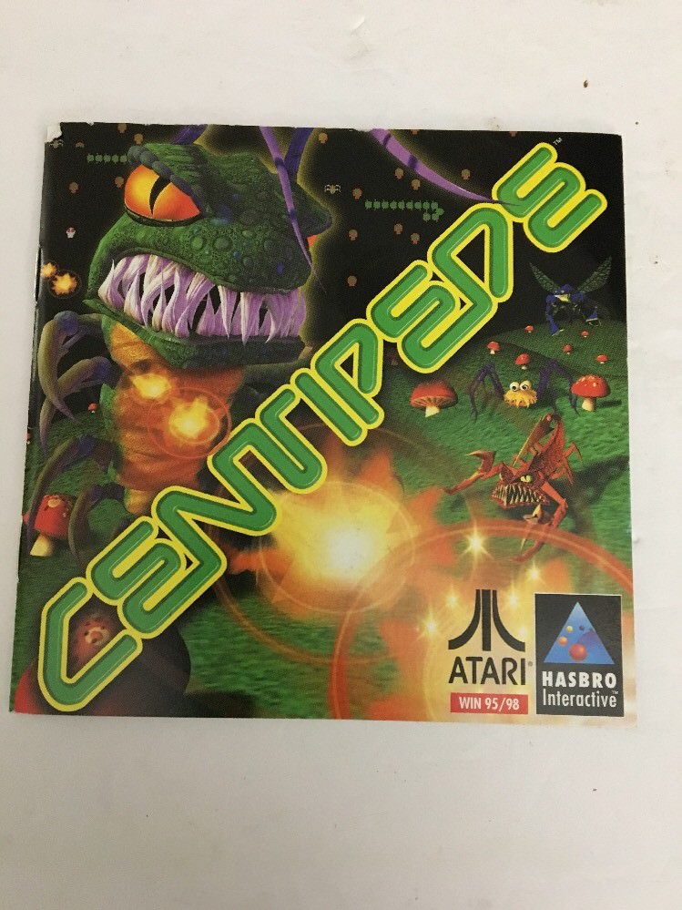 Centipede windows 95/98 PC CD Rom game Hasbro Atari 1998-TESTED-RARE ...