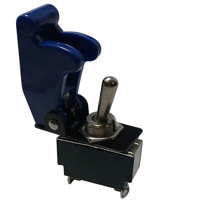 Heavy Duty On Off Metal Toggle Switch 10A 12V & Blue Switch Flip Up ...