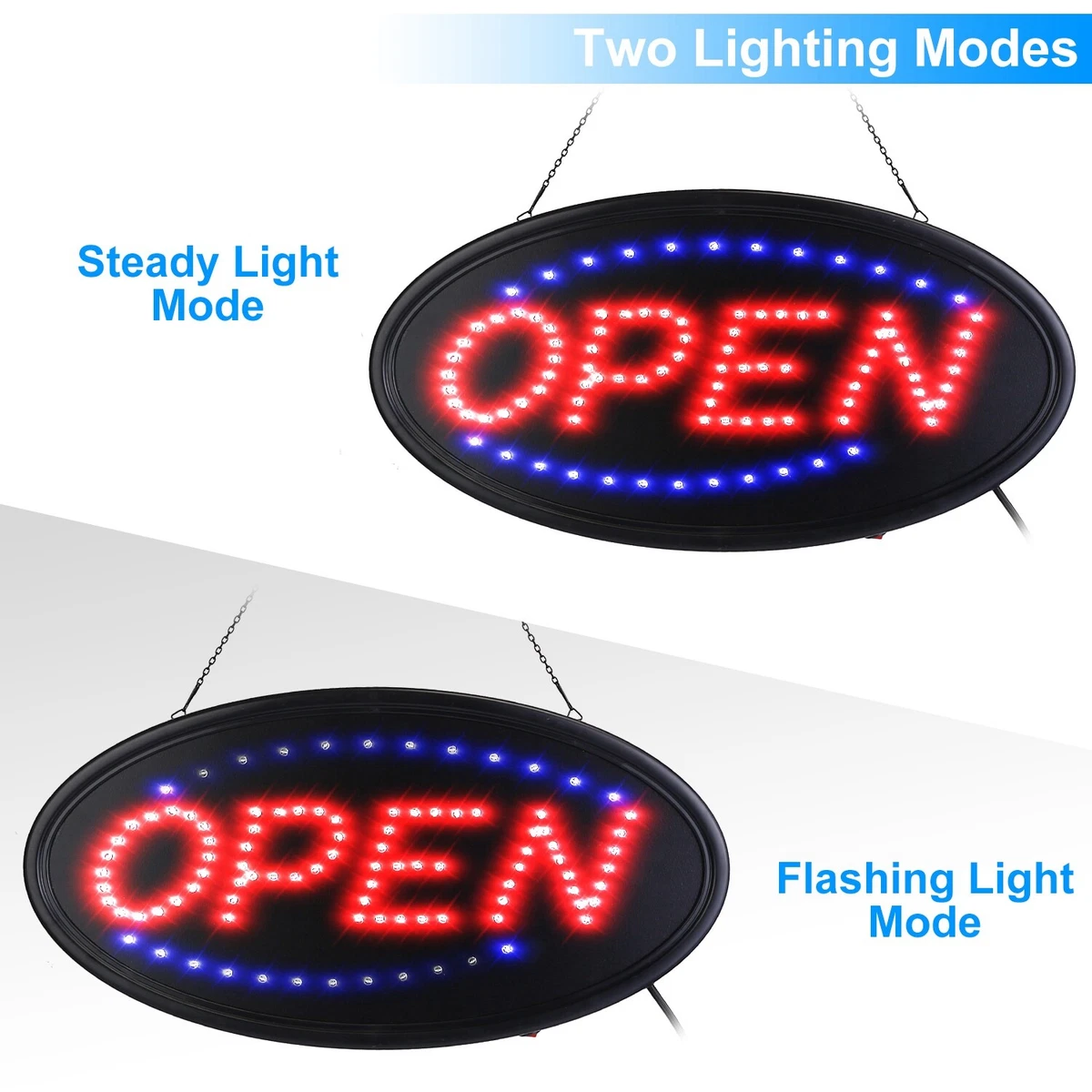 Flashing Open Sign