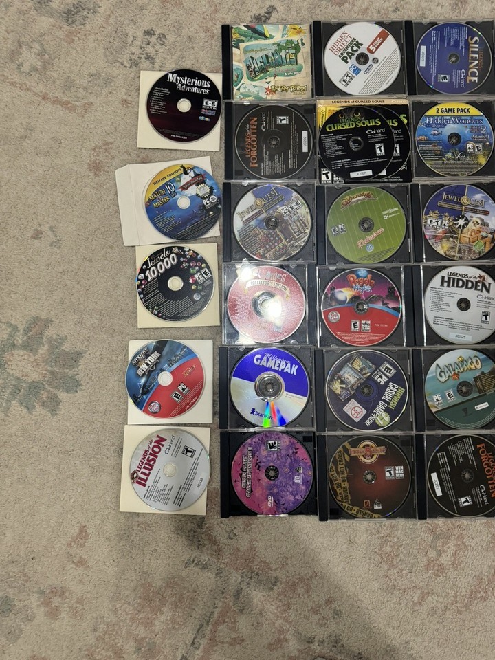 Lot of 40+ PC Computer Games - Hidden Object - Murder Mystery Solving ...
