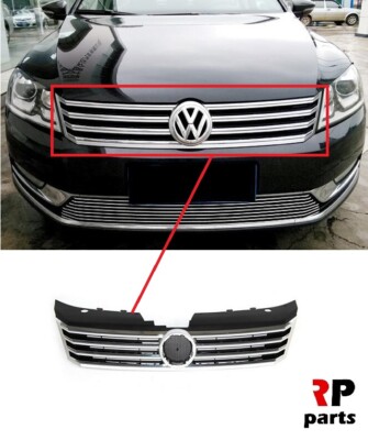 FOR VOLKSWAGEN PASSAT B7 11-14 FRONT BUMPER UPPER CENTER GRILL CHROME ...