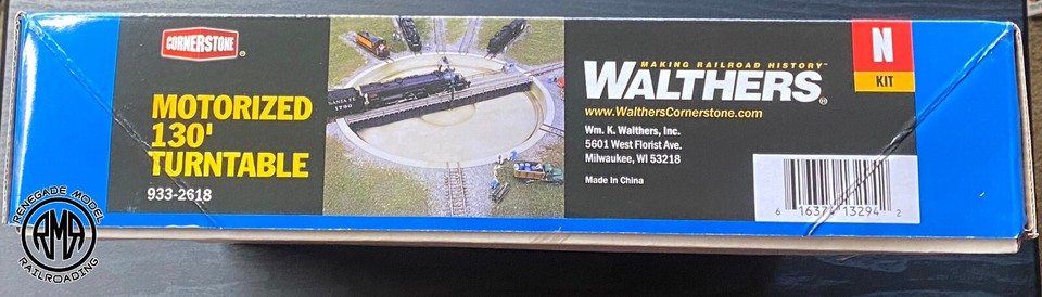 Walthers 933-2618 N Scale Turntable Motorized 130' DC DCC | eBay