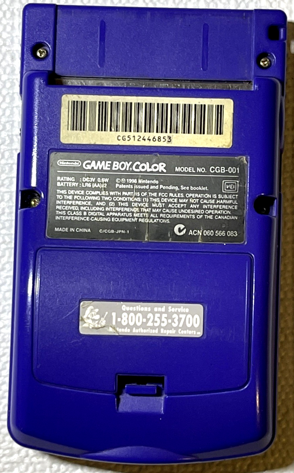 Gameboy Color Console Great Grape Nintendo GBC WORKS+ ZELDA LINKS ...