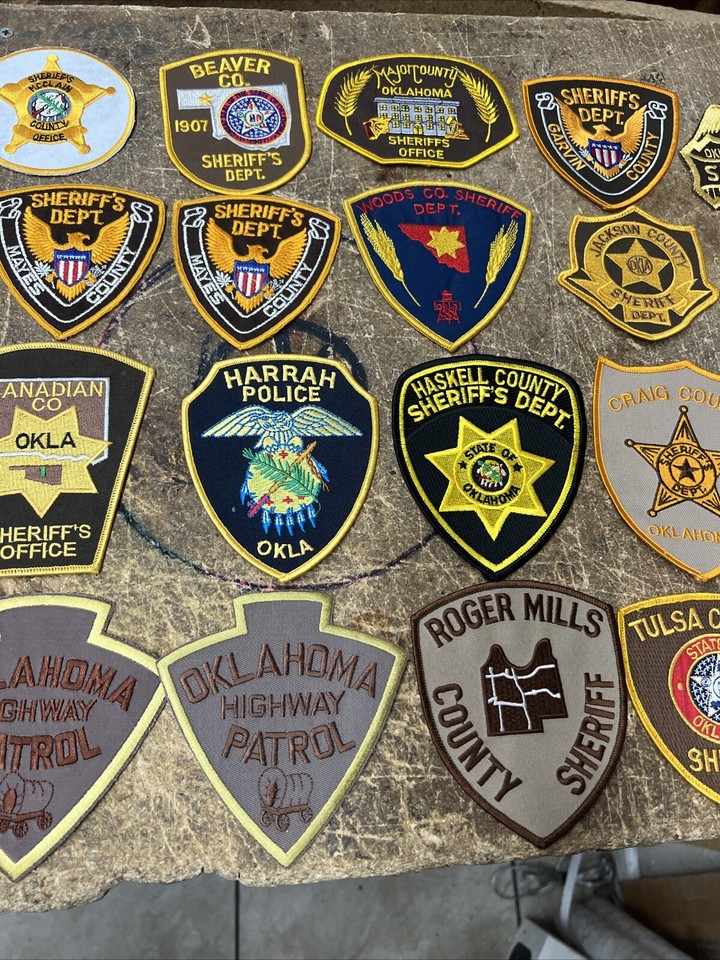*RARE* Oklahoma State County Police Sheriff Patch Bundle Lot Collection ...