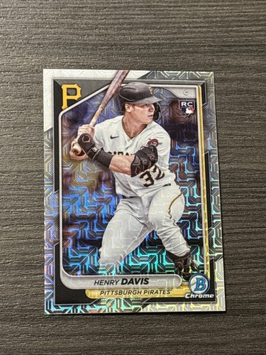 2024 Bowman Chrome Mega Henry Davis #61 Mojo Refractor RC Pittsburgh ...