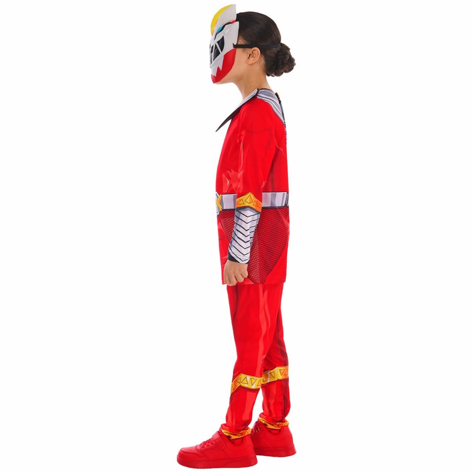 Red Ranger Power Rangers Cosmic Fury Superhero Boys Costume 9-10 Years ...