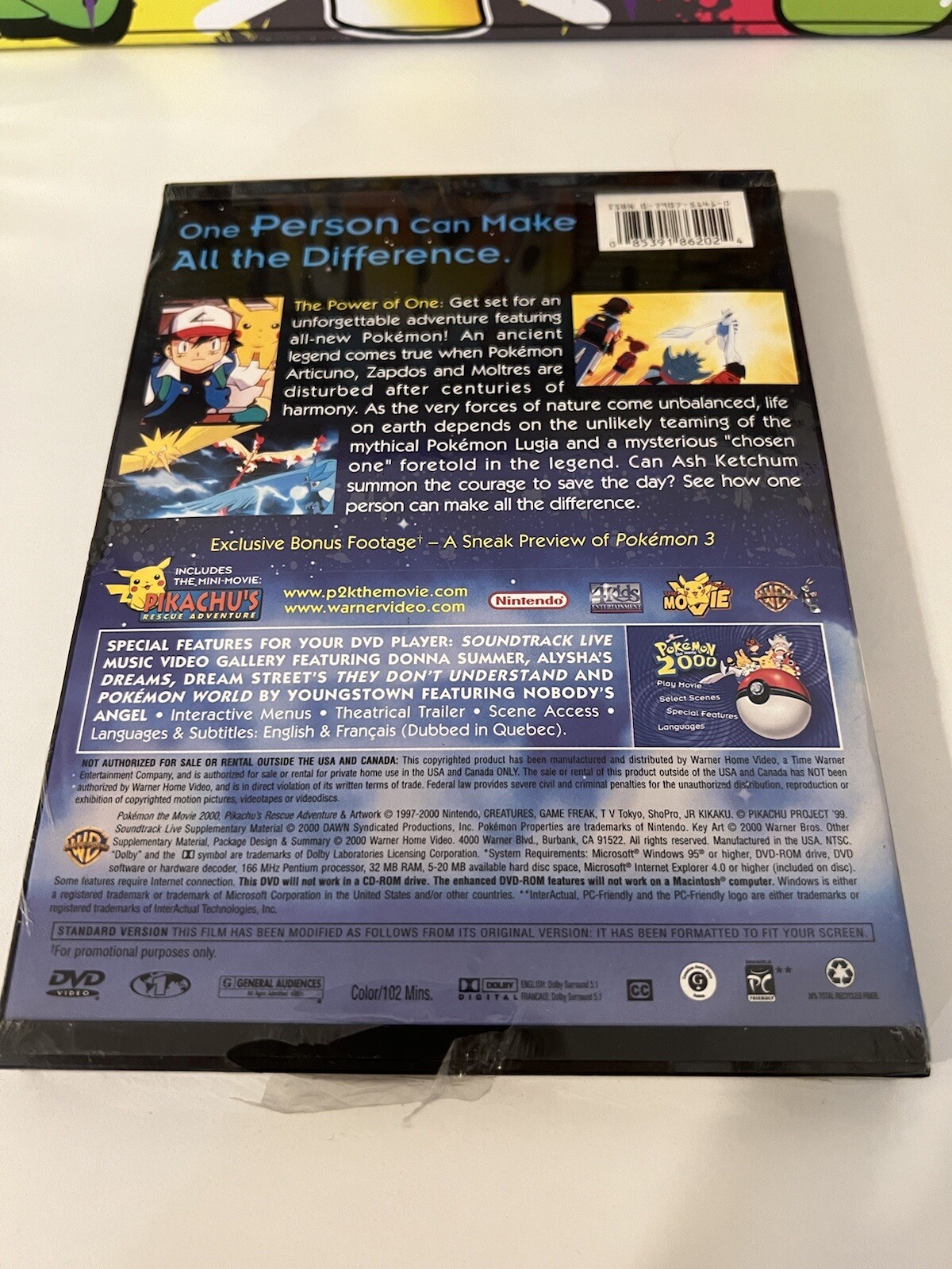Pokémon the Movie 2000 Brand New Sealed Pokemon Movie 2 Nintendo Kids ...