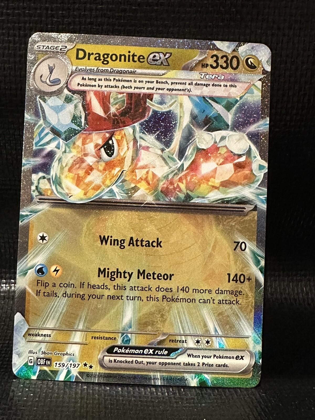 Pokémon TCG Dragonite ex Sv03: Obsidian Flames 159/197 Holo Double Rare ...