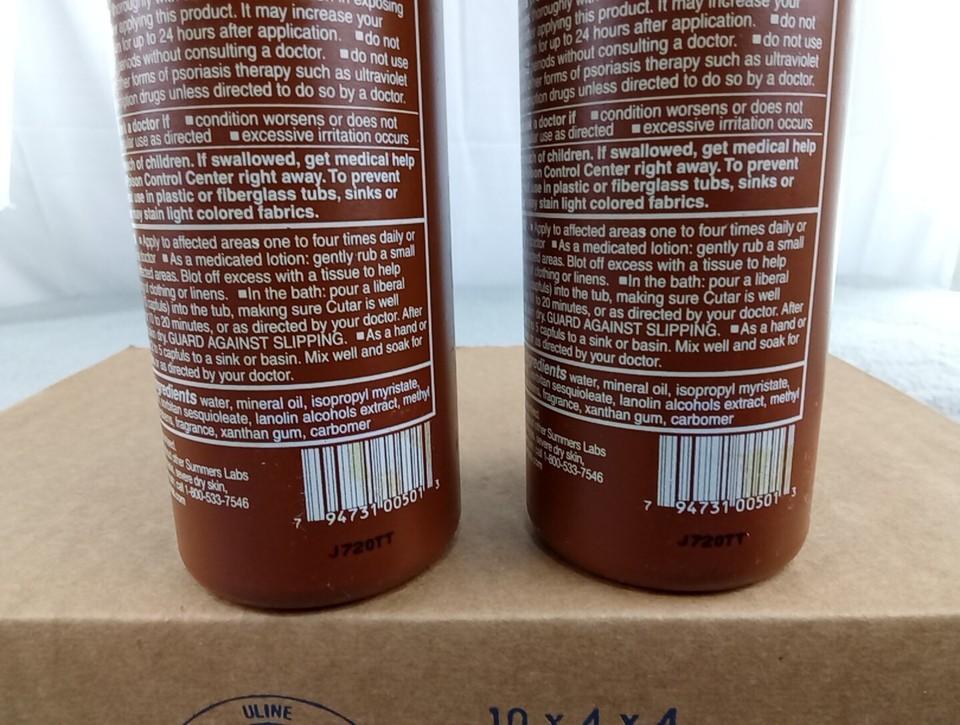 2x CUTAR EMULSION COAL TAR SOLUTION 6OZ coal tar TOPICAL EMULSION 7.5 % ...