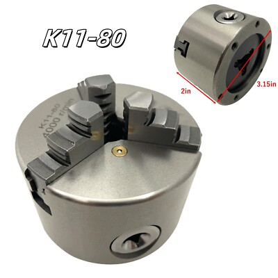 Three Jaw Self-centering Chuck K11-80 Lathe Parts Mechanical Chuck ...