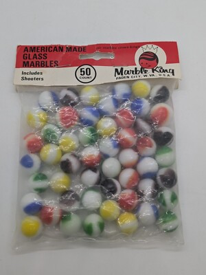 Vintage Marble King 50 Glass Marbles Set – American Made, Includes ...