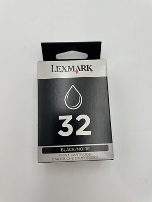 Genuine Lexmark 32 Black Ink Cartridge Sealed | eBay