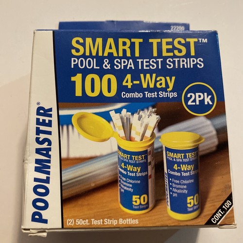 Poolmaster 22200 Smart Test 4-Way Pool Test Strips, Caps Still Sealed ...