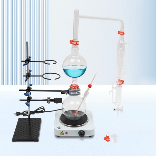 Lab Essential Oil Distillation Apparatus Glassware Kit 1000ml Pure ...