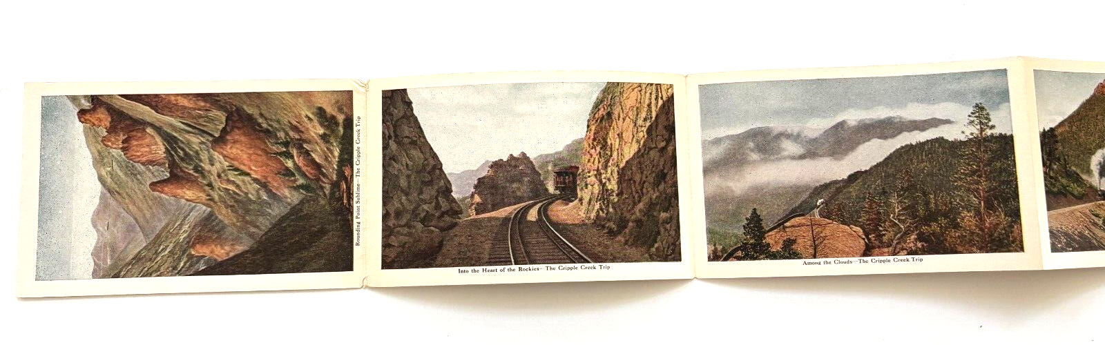 Beautiful Little Vintage Pull-Out Travel Pamphlet "The Cripple Creek ...