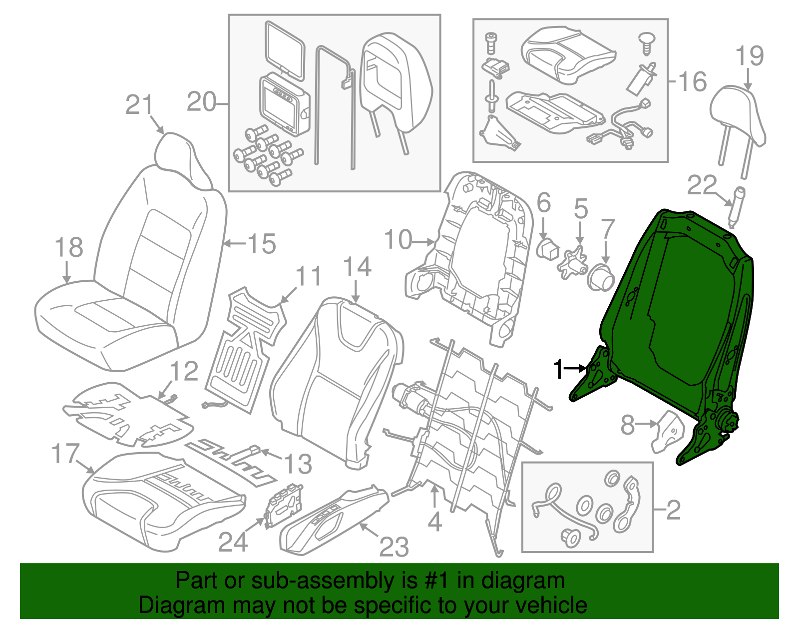Volvo+31363833+Genuine+OEM+Factory+Original+Seat+Back+Frame for sale ...