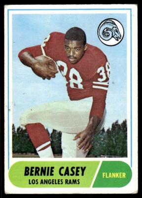 1968 Topps Bernie Casey #28 Los Angeles Rams Football Card | eBay