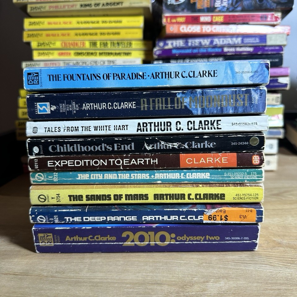 Arthur C. Clarke Vintage Paperback Book Lot Sci-Fi Odyssey Childhood’s ...