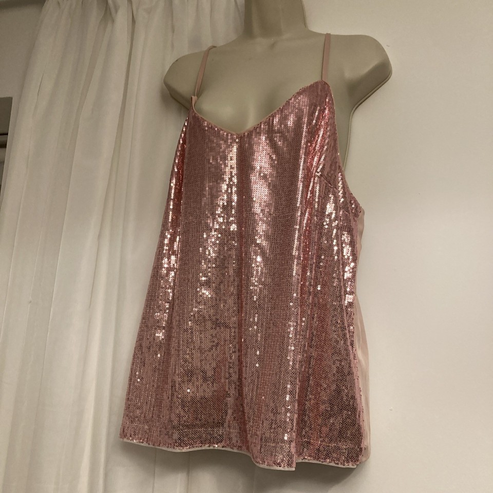 Grace Karin Stunning Pink Front Sequin Size 16-18 . Racer Back Party ...