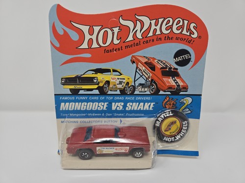 VINTAGE HOT WHEELS REDLINE MONGOOSE RED STILL IN ORIGINAL BLISTER PACK ...