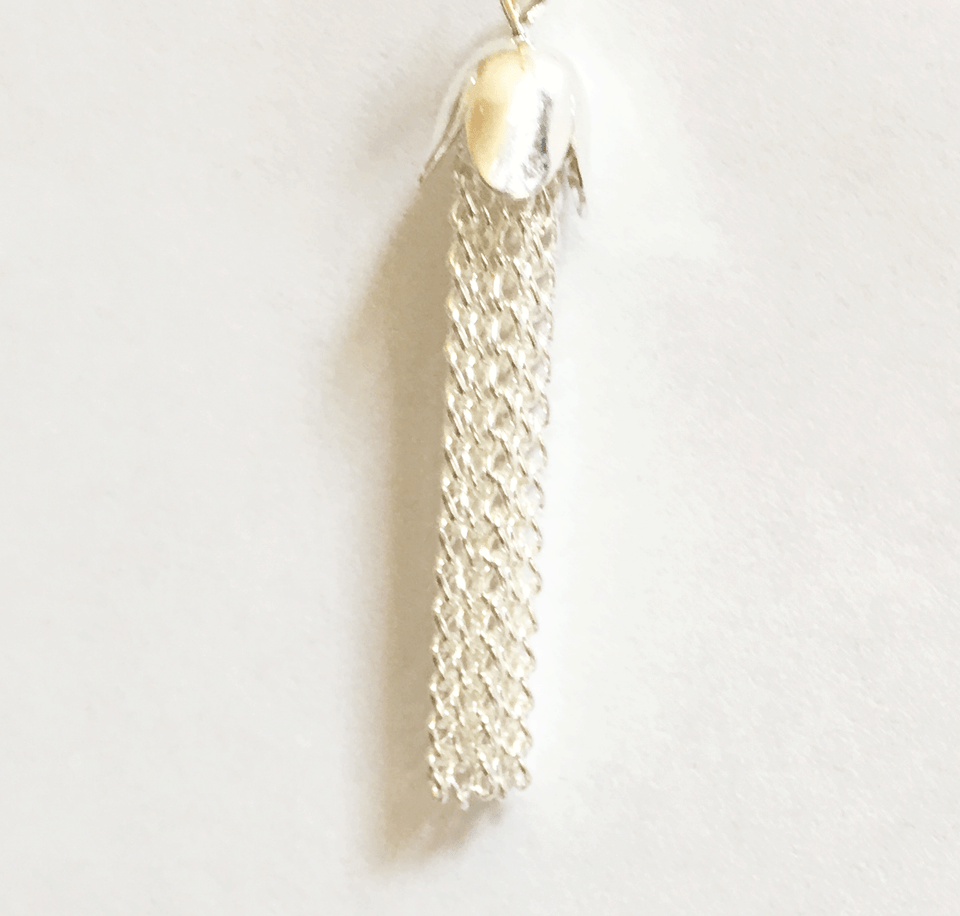 10 silver tone tassel, silver plated steel tassel pendant 39x8mm | eBay