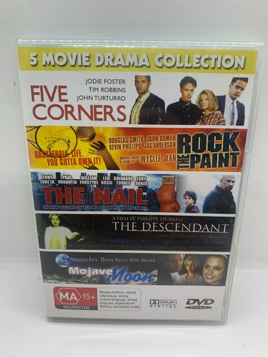 5 MOVIE DVD SET. FIVE CORNERS, ROCK PAINT, THE NAIL, DESCENDANT, MOJAVE ...